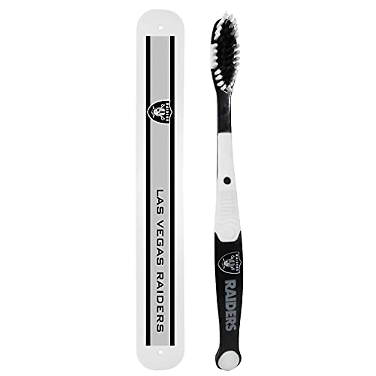 Siskiyou Sports NFL Oakland Raiders Unisex Travel Set Toothbrush and Travel Case, White, One Size
