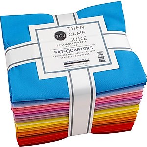 Then Came June Kona Cotton Solids Brilliance Palette 24 Fat Quarters Robert Kaufman FQ-2165-24