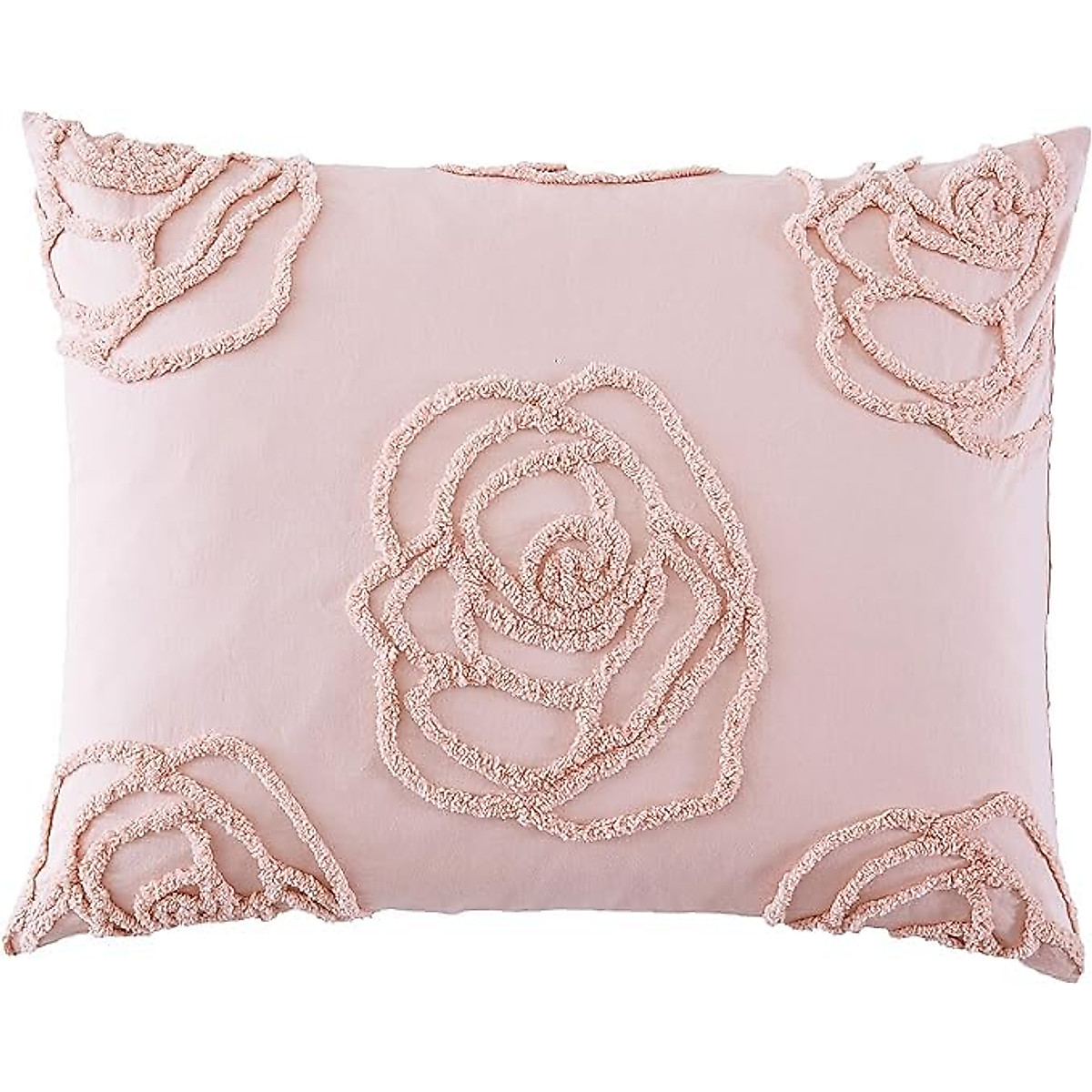 THE HIPPIE STYLE Luxury Tufted Duvet Cover, Light Pink Duvet Set, Over Quilt Cover, Cotton Bedding with Matching Sham, All Season Home Decor (Light Pink, Over Size 120x120)