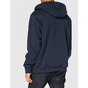 Carhartt Men's Rain Defender Rockland Sherpa Lined Hooded Sweatshirt, New Navy, Large