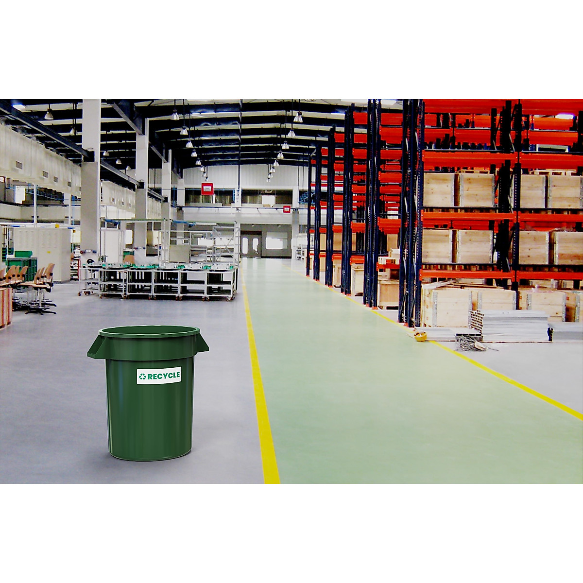 Recycle Sticker for Trash Bins – Heavy Duty, Recycle Only Sticker - 3-5 Year Indoor/Outdoor Rated - Heavy Duty, Weather Proof, Ultra Durable - USA Made (6x2 inch), 4 Labels