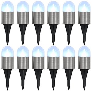 KTHLBRH (Fast Shipments) LED Landscape Ball Lamp Energy Saving for Yard Garden Patio Path Driveway Pathway Home Decoration Solar Ground Lights 12 pcs LED Lights White