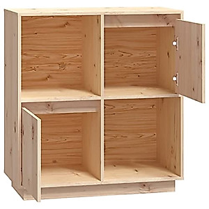 vidaXL Sideboard, Dresser Console Table Chest of Drawers, Accent Storage Cabinet for Living Room Dining Room, Modern Style, Solid Wood Pine