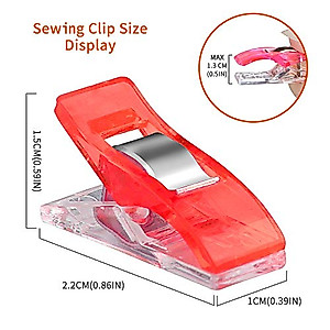 Sewing Clips and Quilting Clips,Fabric,Craft Clips with Tin Box Package,Pack of 100