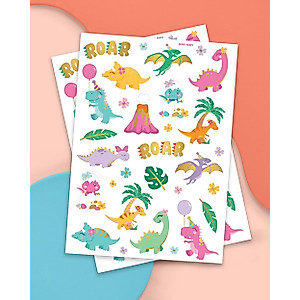 xo, Fetti Dinosaur Tattoos - 38 styles | Birthday Party Supplies, Dinosaur Party Favors, T-rex Decorations