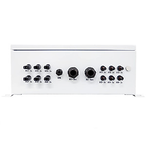 AIMS Power 6 String Solar Array Combiner Box 120A 200 VDC 6 Inputs 20KW Prewired 1000V DC Max Input, 125A Resettable Output Breaker, Diode Protected, MC4 Compatible Input and Out Connections