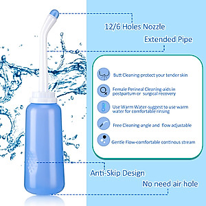 3 Pcs Extended Reach Comfort Kit Portable Bidet Body Brush and Toilet Aids for Wiping Set, Elderly Assistance Butt Cleaner Shower Brush Travel Bidet for Pregnant Physically Challenged Bath Tools
