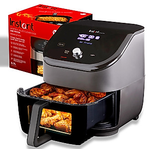 Instant Vortex Plus 6-Quart Air Fryer Oven, From the Makers of Instant Pot with ClearCook Cooking Window, Digital Touchscreen, App with over 100 Recipes, Single Basket, Black