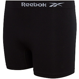 Reebok Girls' Underwear - Seamless Cartwheel Shorties (4 Pack), Size 12-14, BlackGreyCharcoalSpacedye