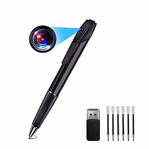Potable Pen with Recording Function, Spy Hidden Camera Detector, 1080P HD Body Cam with Loop Recording Portable Pocket Cam for Classroom Meetings Indoor/Outdoor