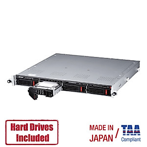BUFFALO TeraStation 5420RN Rackmount NAS 32TB (4x8TB) with HDD NAS Hard Drives Included 10GbE / 4 Bay/RAID/iSCSI/NAS/Storage Server/NAS Server/NAS Storage/Network Storage/File Server