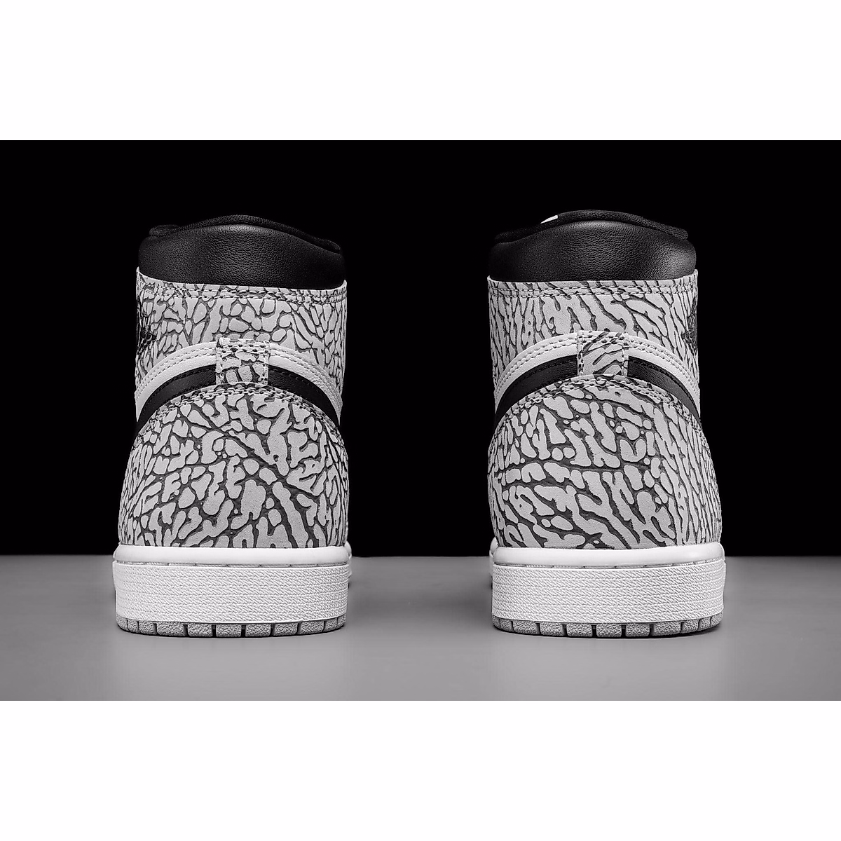 Nike Air Jordan 1 Retro High OG White Cement Grey Black Men Shoes