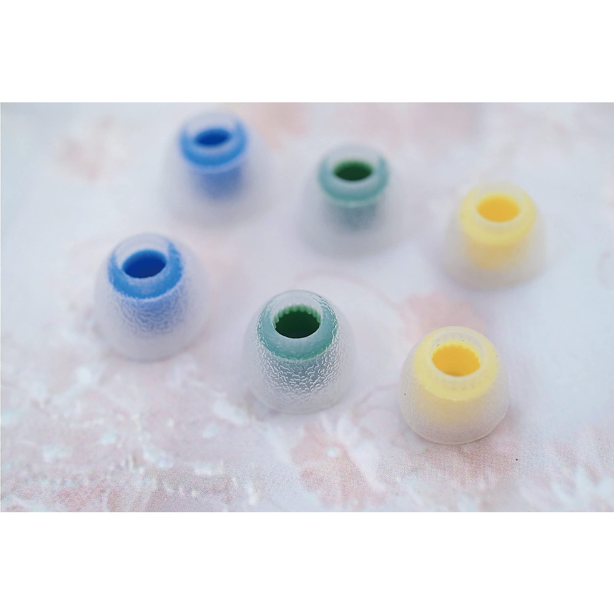 Linsoul TANGZU Tang Sancai in Ear Monitor Ear Plugs, 3 Pairs, Matte Texture Straight Tooth Grooves Eartips for IEMs, in-Ear Earphone, Audiophile Musician (S/M/L)