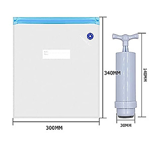 3D Printer Filament Storage Bag PLA ABS TPU Filament Vacuum Bag Filament Dryer Keep Dry Avoid Consumable Moisture for 3D Printer Parts - 10 Bags and 1 Hand Pump