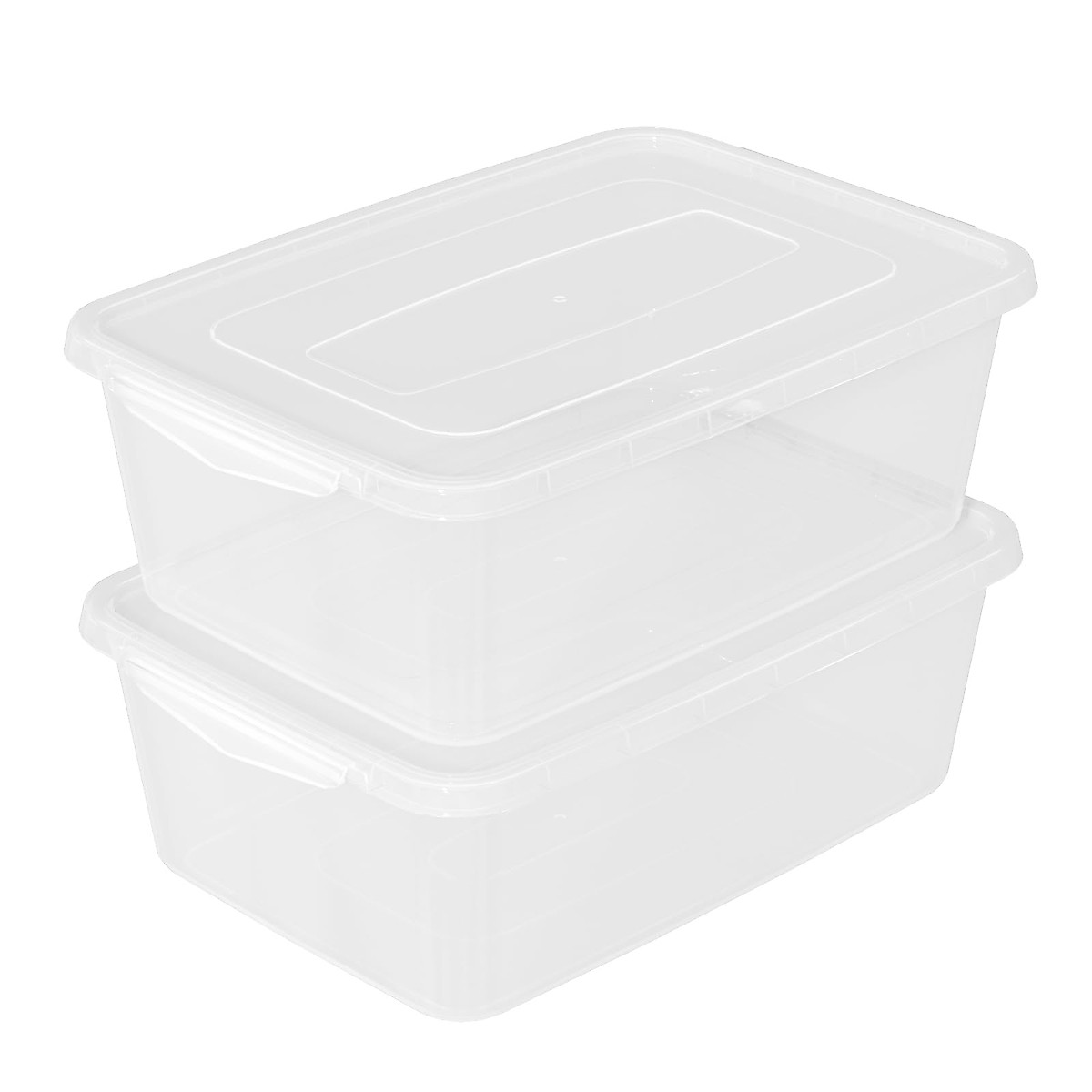 Vadidiya 2-Pack Clear Pizza Dough Proofing Box with Lid, 16 Quart Household Pizza Dough Container