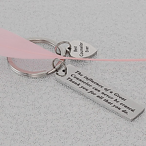 Kivosliviz Mental Health Counselor Gifts Keychain Gift for Counselor Key Chain School Counselor Keychain