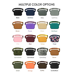 ZORFIN Fanny Packs for Women, Fashion Belt Bag with Adjustable Strap Small Waist Bag Hip Bum Bag Crossbody Bags for Travel Workout Running Hiking (Yellow)