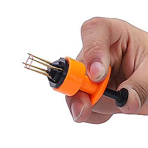 Tgoon Bait Bander, Portable Carp Fishing Accessories Fishing Pellet Bait Bander Tool Durable with Bags of Elastics for Outdoor for Freshwater Fishing(Orange)
