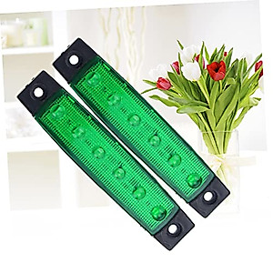 VICASKY Trailer Taillight 2pcs 6 Lights 12v Small Lights Taillight The Width Light Side Lights Truck Green Truck Indicators Signal Lights Light Lamp Side Marker