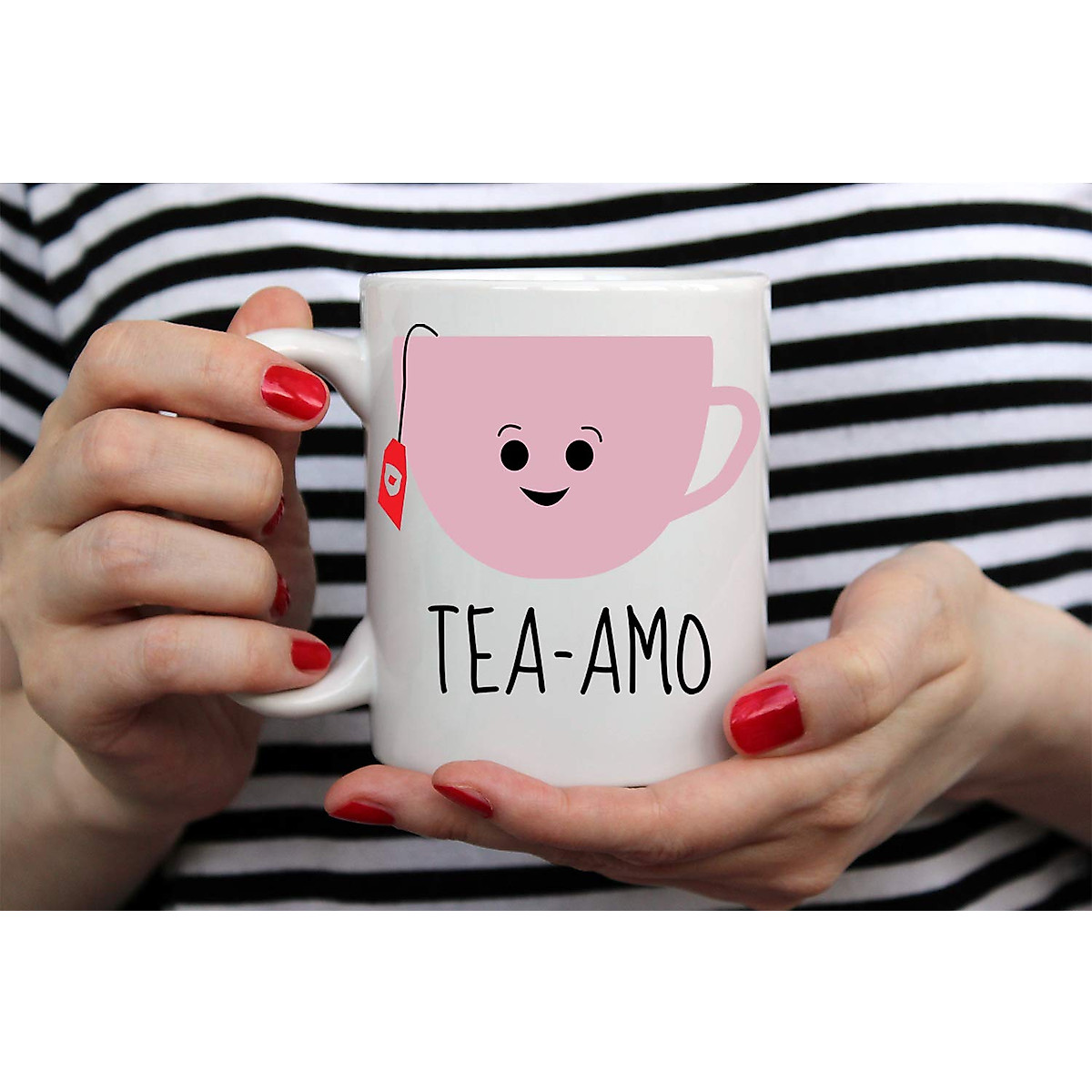 AW Fashions Tea Amo - Spanish I love You 11oz Fabulous Coffee Tea Mug Perfect for Women Funny Birthday Ideas for Her, Fiancee, Girlfriend, Wife, Mom Love you Mugs