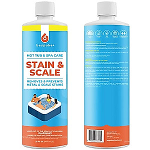 Spa Stain and Scale Control for Hot Tub, Spa Descaler, Stain Scale Remover & Spa Scale Defense for HotTub Hardness Control & Spa Hardness Decreaser & Alkalinity Decreaser Water Softener (1-Quart)
