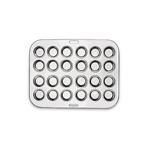 Fox Run Mini Muffin Pan, 24 Cup, Stainless Steel