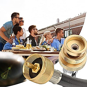 GCBSAEQ 5FT 1lb Propane Tree Extension Hose Propane Tee Adapter Fit for Buddy Heater, Weber Q Grill, Coleman Camping Stove and more