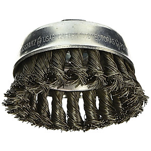 Bosch WB509 3" Cup Brush, Knotted, Carbon Steel, 5/8" x 11" Arbor