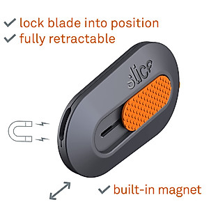 Slice 10515 Mini Box Cutter, Ceramic Blade Locks Into Position & Manual Carton Cutter 10585, 1 Pack