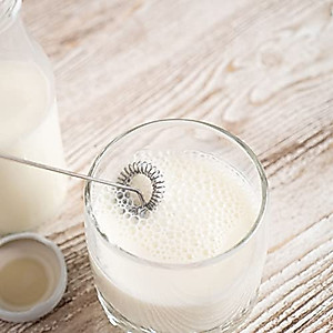 Fackelmann 7.7 x 1.4 x 1" Plastic/Stainless Steel Milk Foamer, White/Black