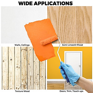 PinStone 4 Inch Microfiber Paint Roller Covers, 1/3" Nap, 24 Pack, Small Paint Roller Covers, Mini Rollers for Painting, Paint Roller Naps, Use with All Paints and Stains, Wall House Painting Supplies