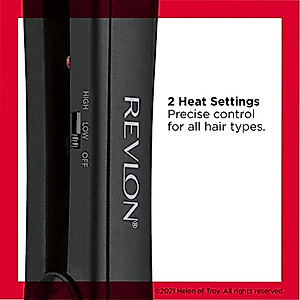 Revlon Smooth and Straight Ceramic Flat Iron | Fast Results, Smooth Styles (1 in)