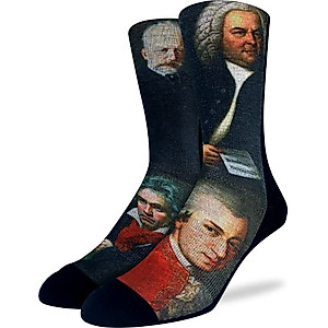 Good Luck Sock Men's Classical Music Composers Socks, Adult