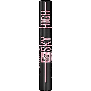 Maybelline Lash Sensational Sky High Washable Mascara Makeup, Volumizing, Lengthening, Defining, Curling, Multiplying, Buildable Formula, Cosmic Black, 1 Count
