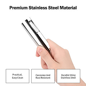 Crumbers for Servers, Crumb Sweepers, Food Crumb Scraper, Restaurant Crumb Cleaner, Portable Server Tools Stainless Steel Crumber Tool, Crumbers for Servers, Waiters, Waitresses (2 PACK, Pure Silver)