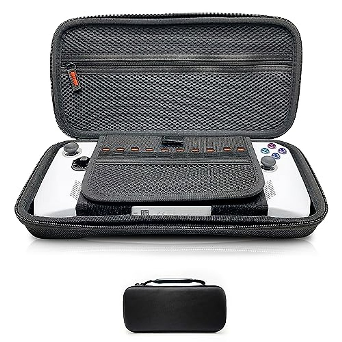 TERPINK Hard Shell Carrying Case Compatible with ASUS ROG Ally Gaming Handheld 7 inch 2023, Built-in Memory Card Storage Slot, Impact-Resistant, Splash Resistant, Hard Case for Travel and Storage