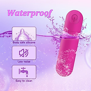 Vibrator, Mini Vibrator, Vibrator Bullet, Rechargeable Discreet Adult Toys for Women Personal Massager with 10 Vibration Stimulator Adult Sex Toy for Women Couples, Purple