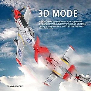 QIYHBVR Brushless RC Plane Ready to Fly for Beginners, 2.4Ghz RC Airplane Toy Gift for Adults, with Gyro Stabilization System&LED Light for Kids Parkflyer Adults
