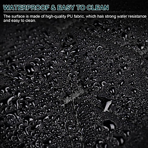 1 Yard Vinyl Faux Leather Quilted Fabric with 0.27" Foam Backed,63"Wide Leather Material for DIY Upholstery,1.9"×2.7"Diamonds Pattern,Black(Black Thread)