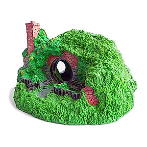 DUGUWEI Aquarium Decoration Small Animal Hideout House Fish Tank Ornament Reptile & Insect Shelter Cage (5.5''x4.7''x3.4'')