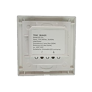 LAZIRO LED Dimmer 220V E6-TD1 Knob Panel Dimming Controller Triac Edge Lamp Incandescent Halogen