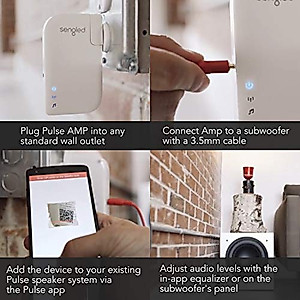 Sengled Pulse AMP Wireless Subwoofer Audio Adapter Enhance The Bass of a Pulse Sound Speaker System, Requires Master Bulb Pair, 1 Year Limited Warranty, White