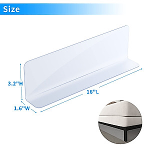 WHALE STORE 5 Packs Acrylic Couch Blocker, Transparent Under Bed Blocker 15.74" L x 3.14" H for Prevent Things from Getting Under The Furniture Comes with Strong Tape for Hard Surface Floors Only