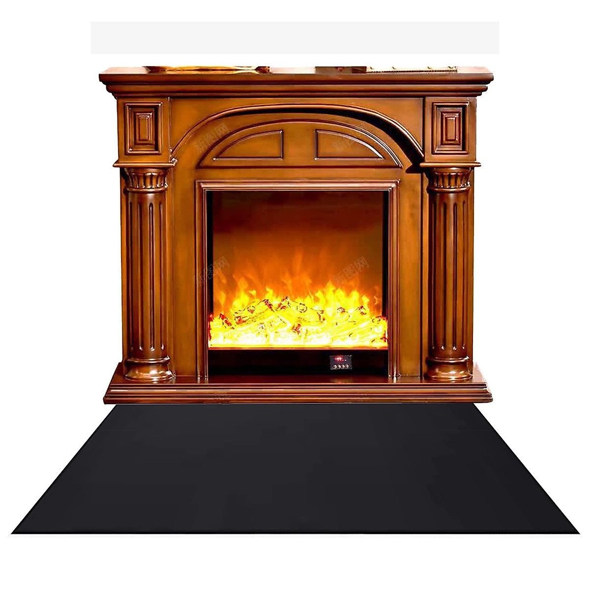 60 × 36 Inches Fire Resistant Mat for Fireplace, Rectangular Hearth Rugs for Fireplaces Fire Resistant, Floor Protective Rug for Indoor Outdoor, Reusable Under Grill Mat, Durable Fireproof Mat