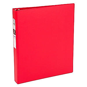 Avery Economy Binder with 1 Inch Round Ring, Red, 1 Binder (3310)