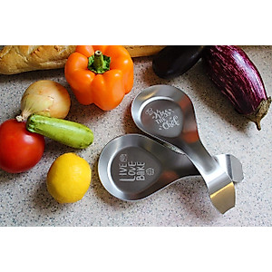 Spoon Rest Kitchen Utensil Holder – Tools For Stove Top And Pot, Stainless Steel With Two Unique Designs Perfect As Gift For Moms And For People That Love Cooking Gadgets