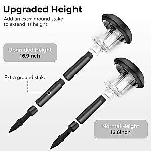 INSOME Outdoor Solar Lights Powered,Landscape Lighting Solar,Solar Garden Lights Outdoor Waterproof,8 Pack Automatic On/Off Solar Walkway Lights Outdoor for Lawn Patio Yard Walkway Driveway