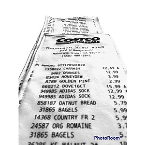 Costco Receipt Scarf, Double Sided, Hilarious 100% Fleece Scarf. Looks Like a Real Costco Receipt