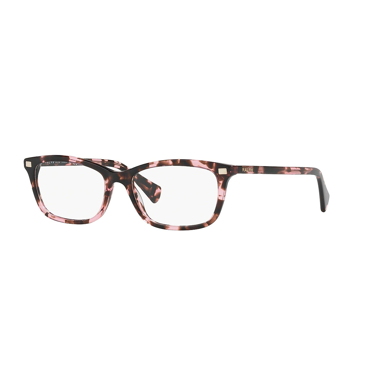 Ralph by Ralph Lauren Women's RA7089 Rectangular Prescription Eyewear Frames, Shiny Pink Tortoise/Demo Lens, 51 mm