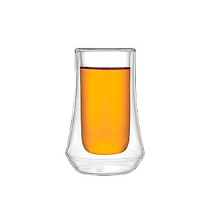 JoyJolt Cosmo Double Wall Shot Glasses – Set of 4 2 oz Glasses Suitable for Cocktails Espresso, or Desserts – Shot Glass Ideal for Liquor Bar – Drinking Games with Shot Glasses Essential